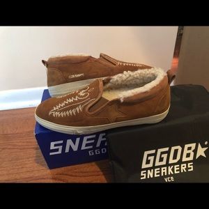 Golden Goose | Shoes | Golden Goose Ggdb Suede Shearling Slippers New ...